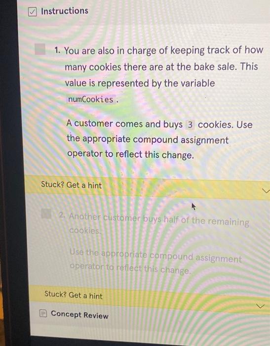 Solved U. My Home Course Menu C m Learn box BakeSale.java | Chegg.com