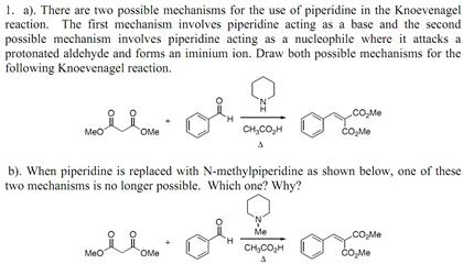 There are two possible mechanisms for the use of | Chegg.com