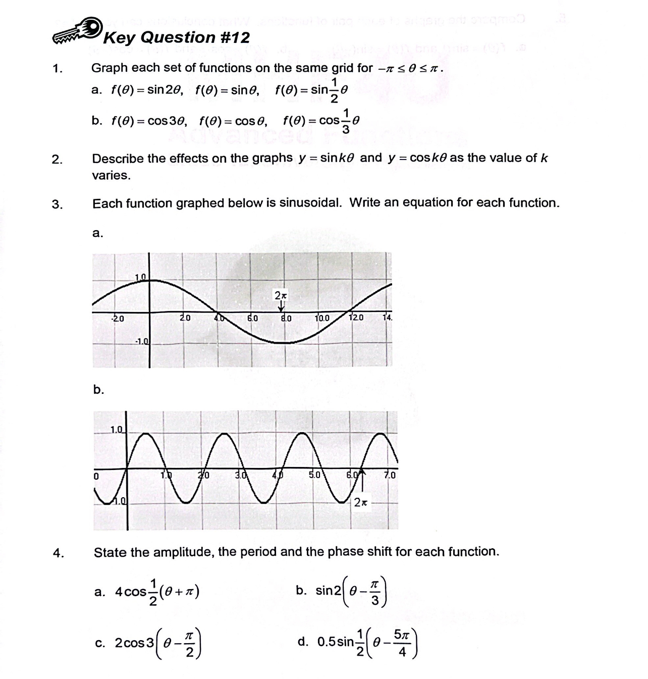 Solved Answer all these Key Question #12Graph each set of | Chegg.com