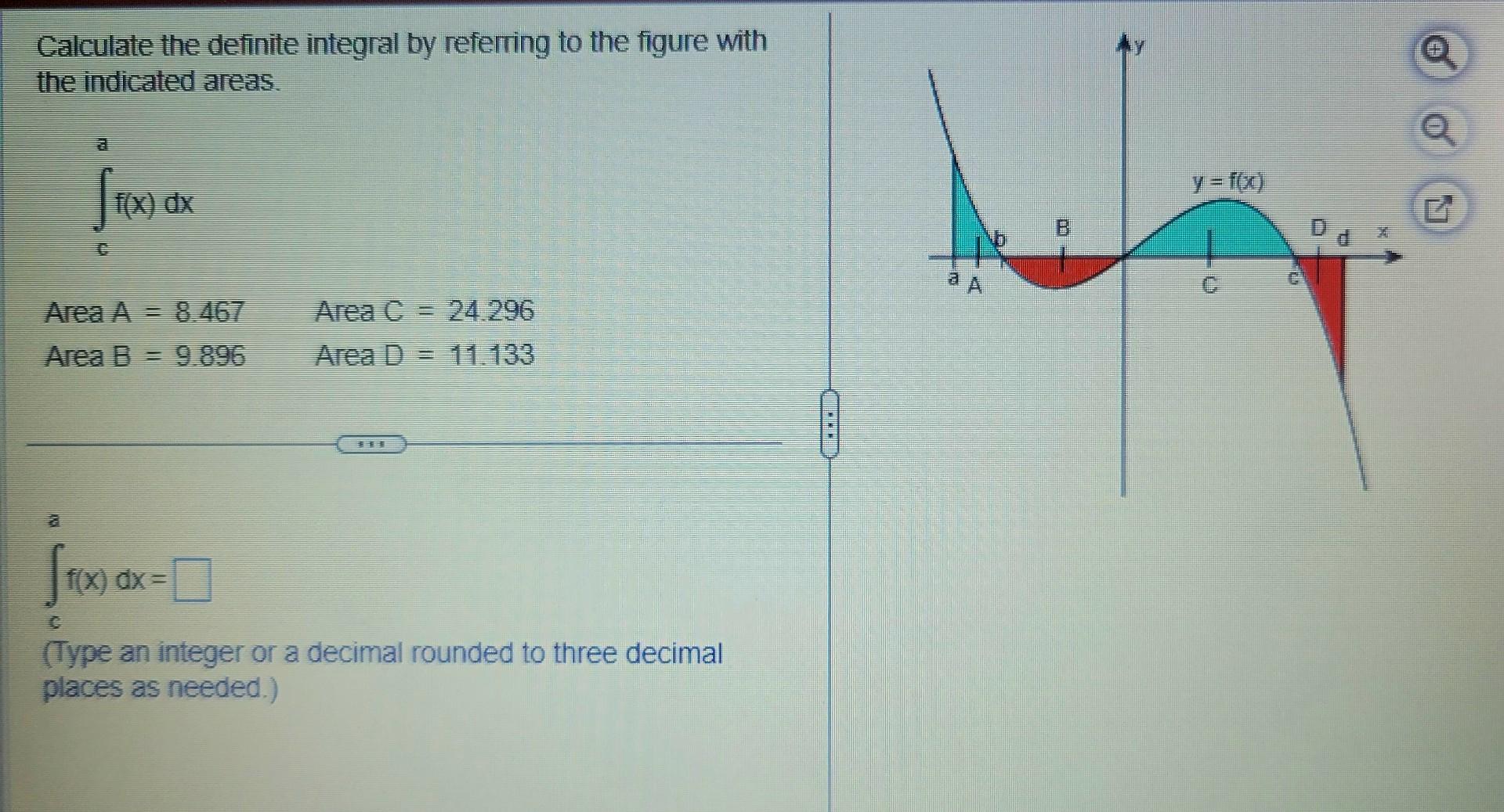Solved Calculate the definite integral by referring to the | Chegg.com