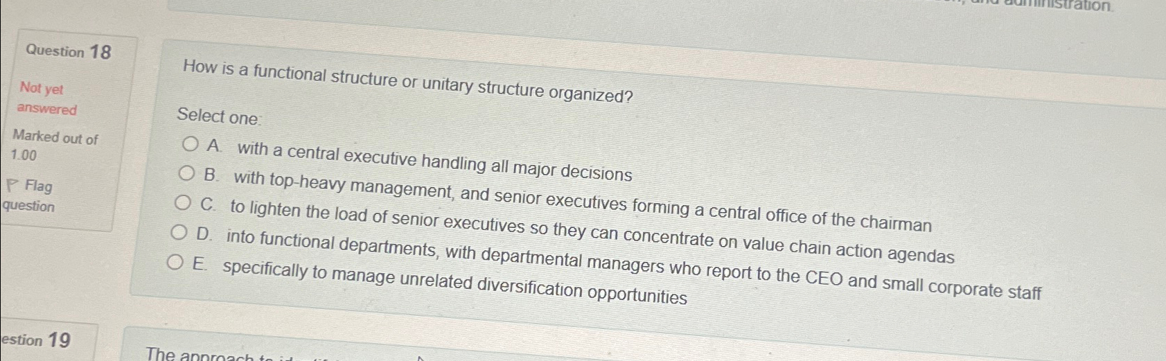 Solved Question 18Not yetansweredMarked out of1.00P | Chegg.com