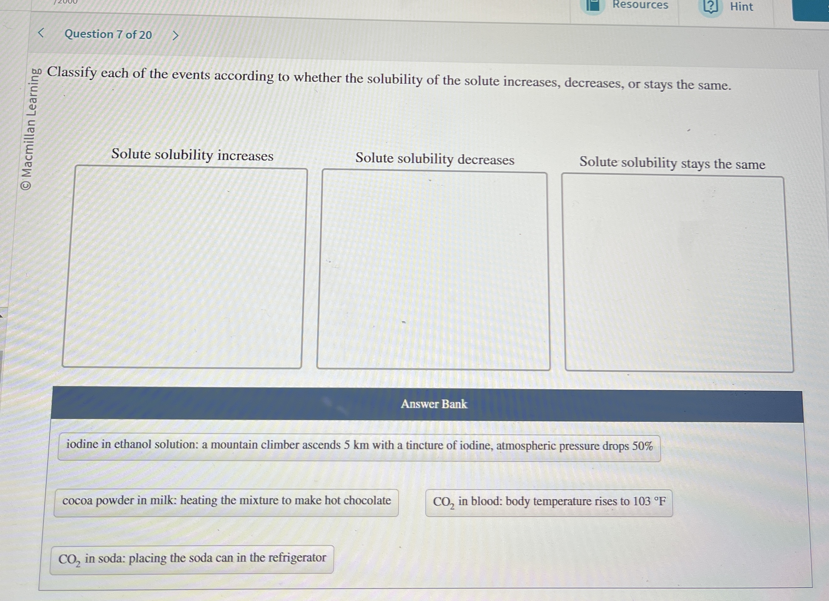 Solved Question 7 ﻿of 20Classify each of the events | Chegg.com