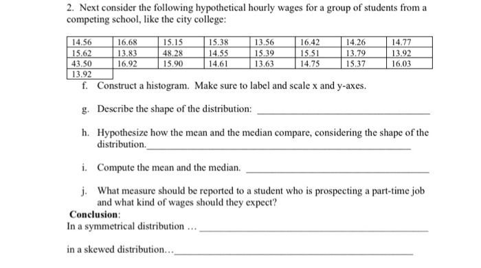 Solved 2. Next consider the following hypothetical hourly | Chegg.com