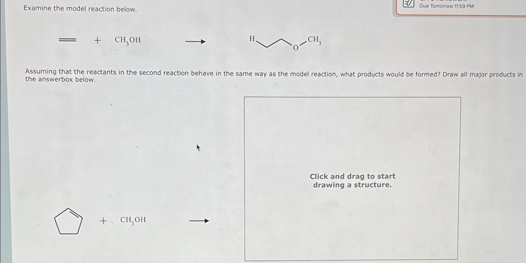 Solved Examine the model reaction below.Assuming that the | Chegg.com