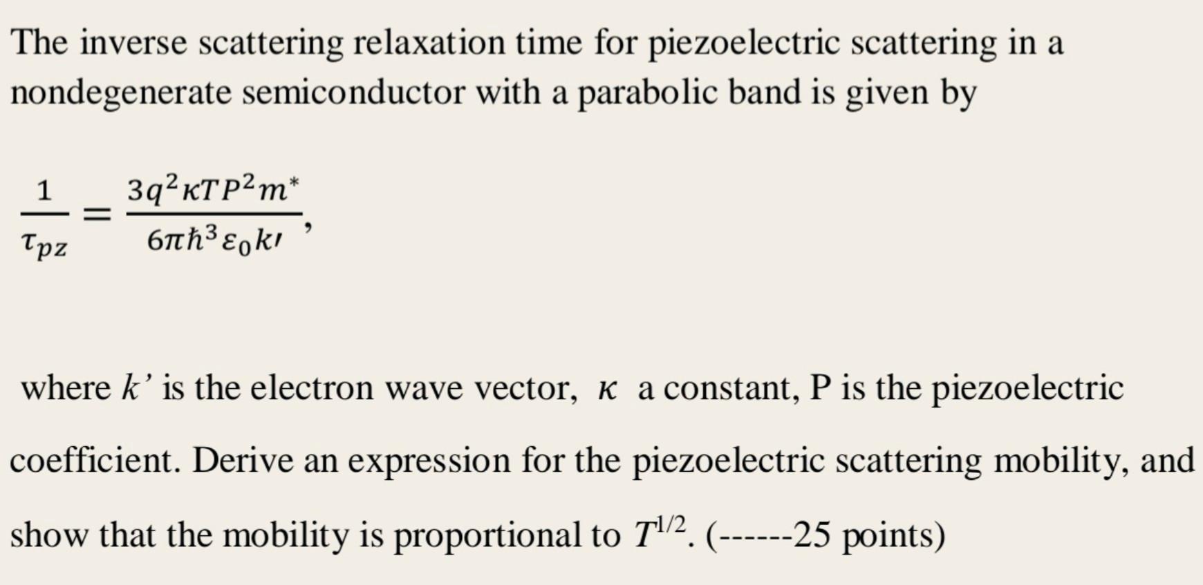 Solved The inverse scattering relaxation time for | Chegg.com