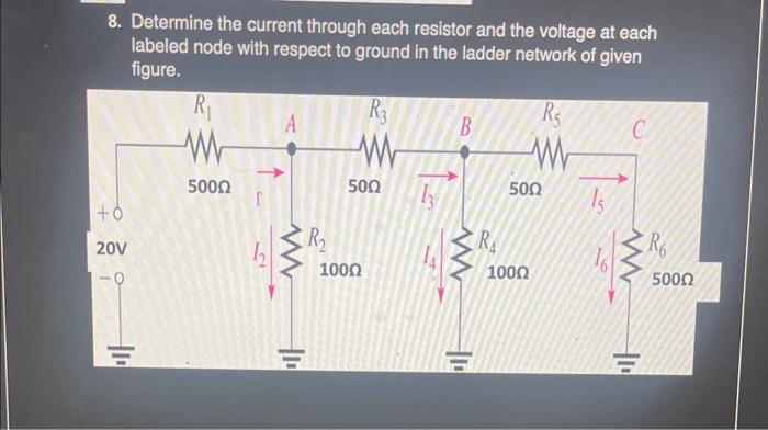 Solved 3. Determine the current through each resistor and | Chegg.com