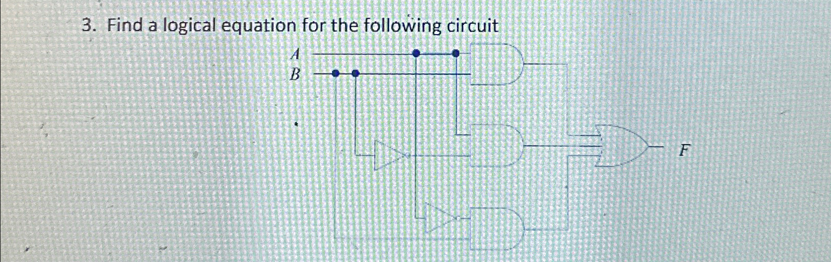 Solved Find a logical equation for the following circuit | Chegg.com