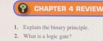 Solved CHAPTER 4 REVIEW 1. Explain the binary principle. 2. | Chegg.com