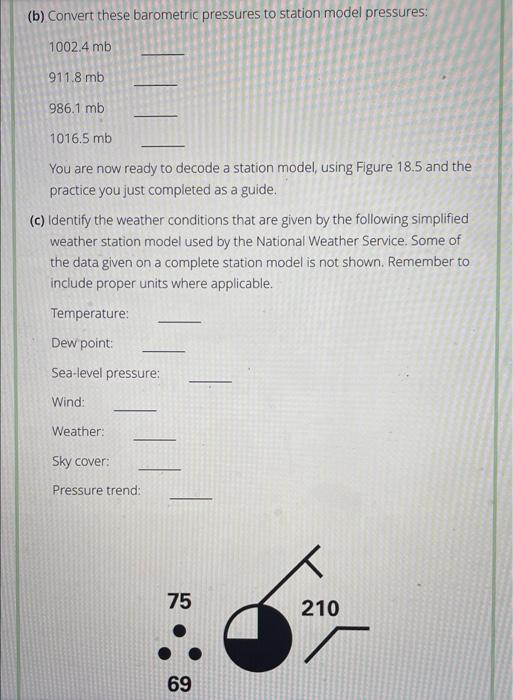 Solved EXERCISE 18.5 Understanding Weather Station Models | Chegg.com