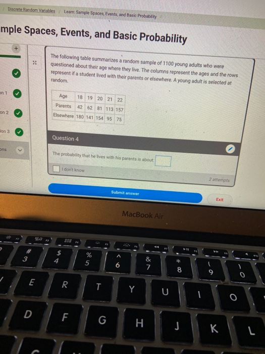 Solved screte Random Variables Learre Sample Spaces, Events, | Chegg.com