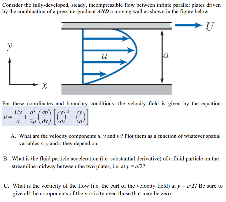 Solved Consider the fully-developed, steady, incompressible | Chegg.com