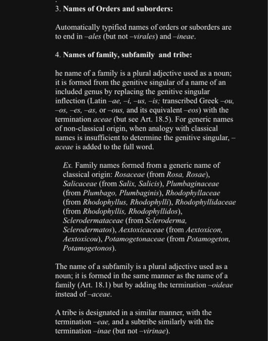 Solved 1. Naming of Plant Categories: Search two species | Chegg.com