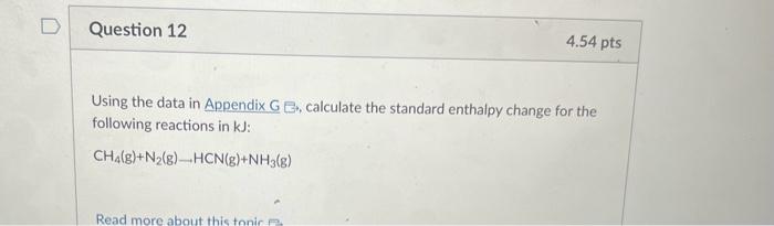 Solved Using the data in Appendix GB, calculate the standard | Chegg.com
