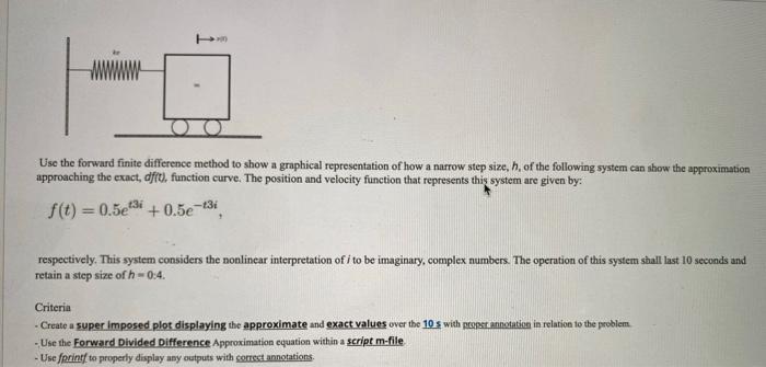 Solved Use the forward finite difference method to show a | Chegg.com