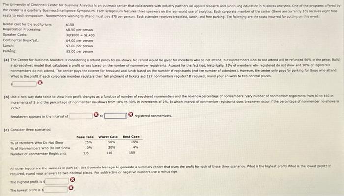 Solved (b) Use ar two-way data table to khow how prote | Chegg.com