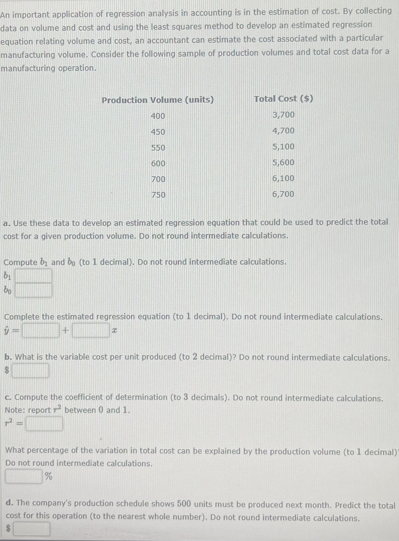 Solved An ﻿important application of ﻿regression analysis in | Chegg.com