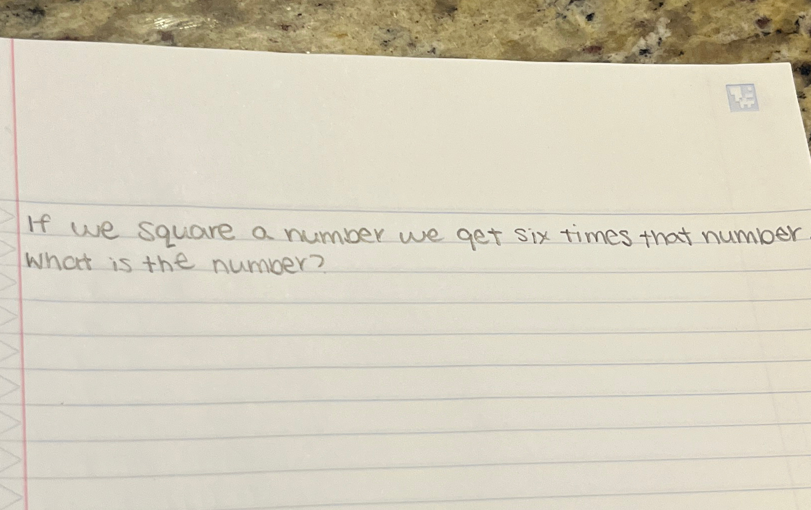 Solved If we square a number we get six times that number | Chegg.com