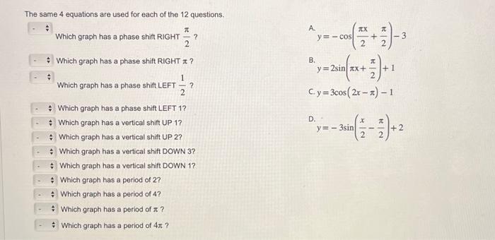 Solved Match each attribute to the correct equation. Two | Chegg.com