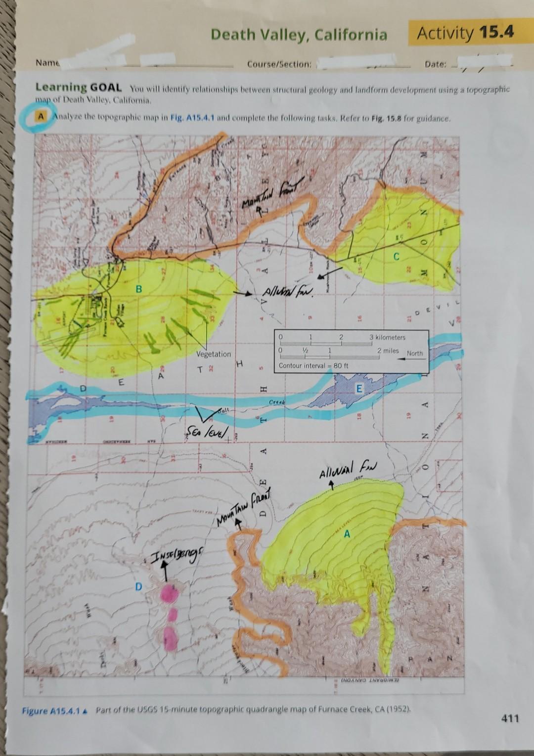 Death Valley, California Activity 15.4 Name | Chegg.com