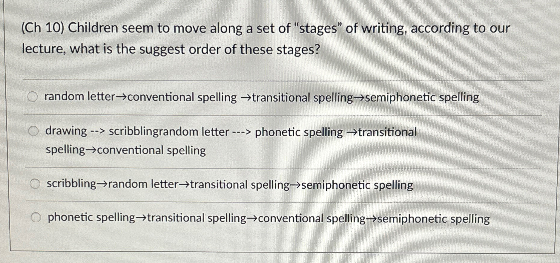 Solved (Ch 10) ﻿Children seem to move along a set of | Chegg.com