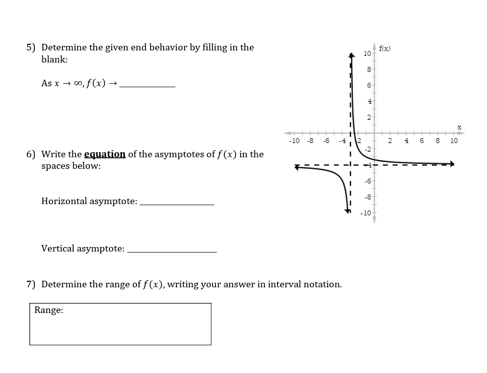 Solved Determine the given end behavior by filling in | Chegg.com