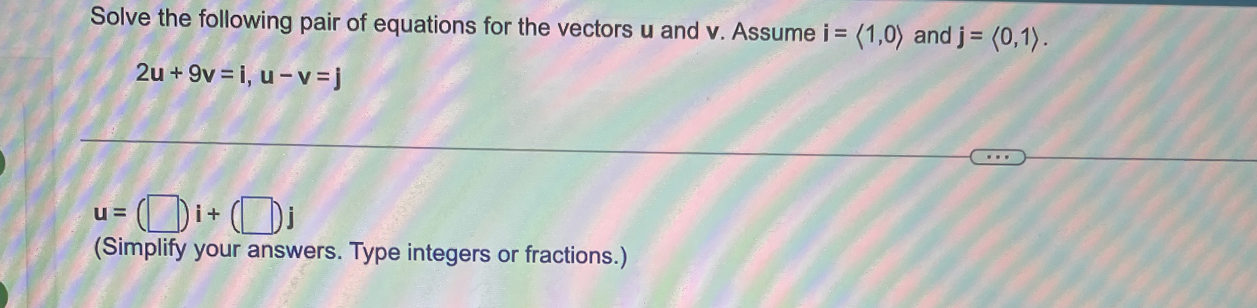 Solved Solve the following pair of equations for the vectors | Chegg.com