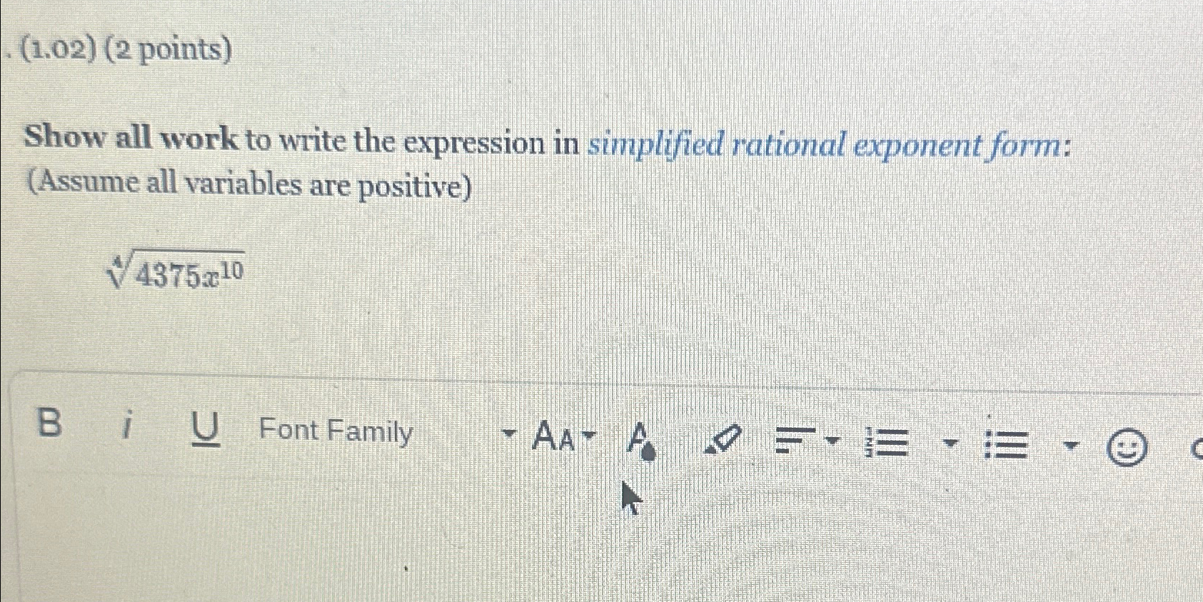 Solved (1.02) (2 ﻿points)Show all work to write the | Chegg.com
