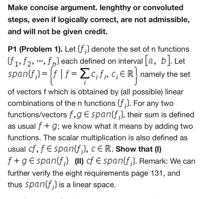 Solved Make concise argument. lenghthy or convoluted steps, | Chegg.com