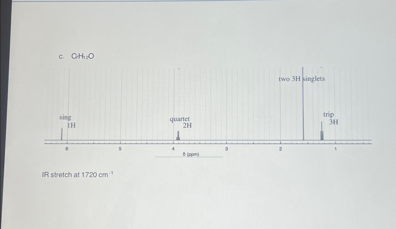 Solved IR stretch at 1720cm-1 | Chegg.com