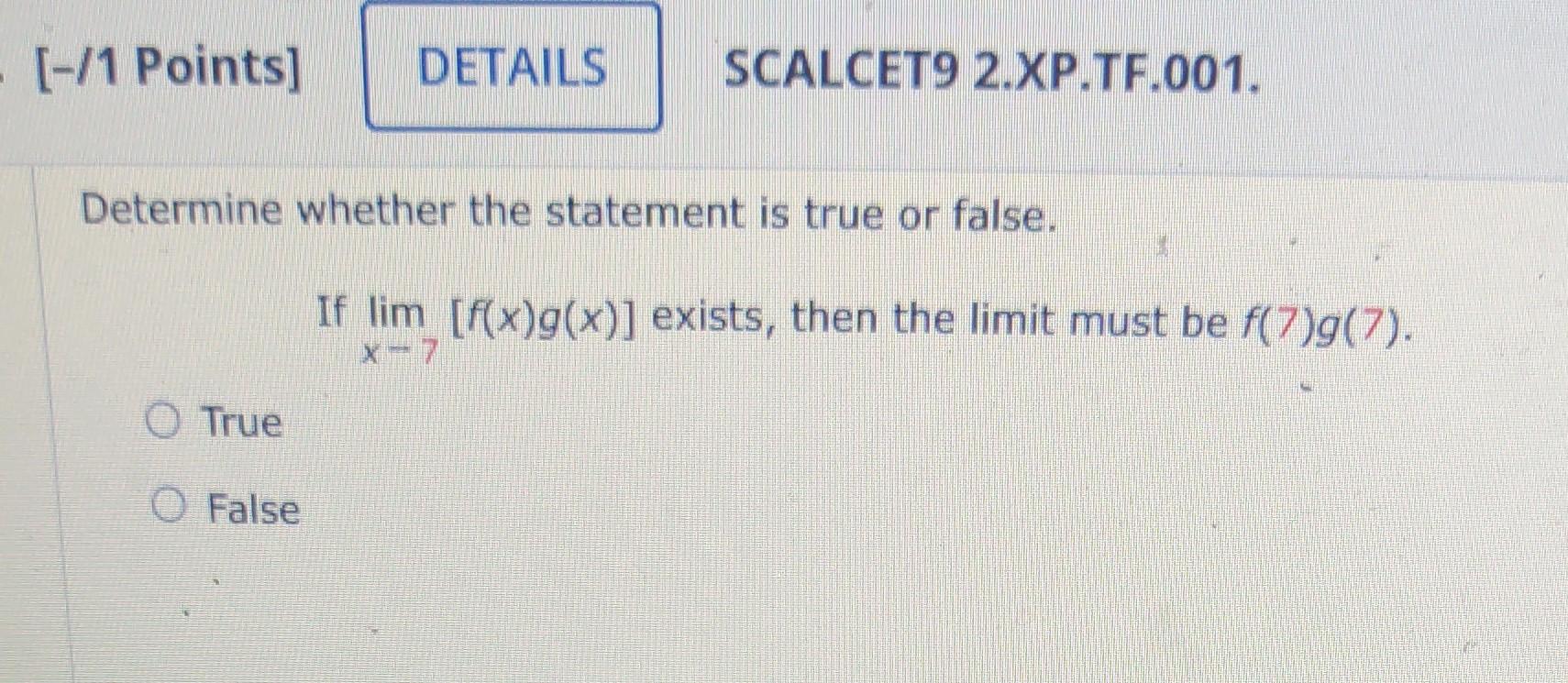 Solved Determine whether the statement is true or false. If | Chegg.com