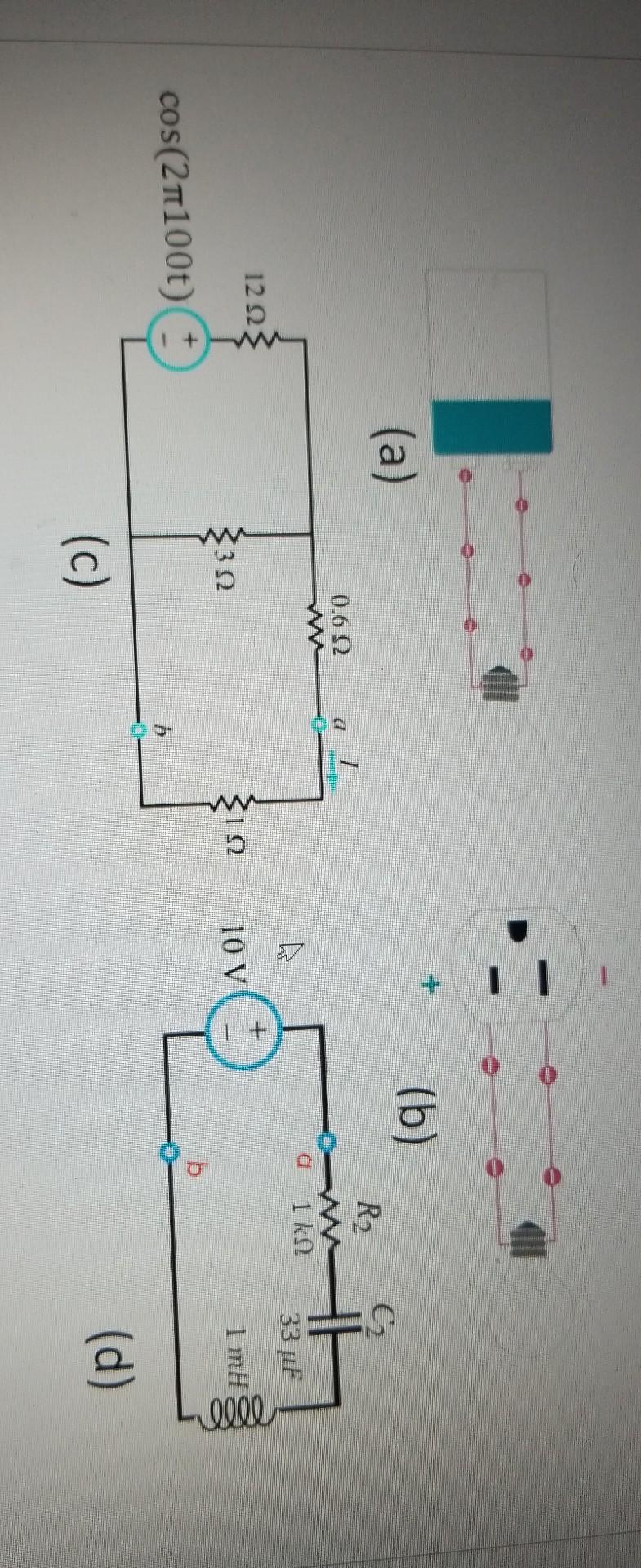Solved (a) (b) R2 C2 06 0 AAA 1 ho 33 uF 12 2 3 10 N 33 0 | Chegg.com