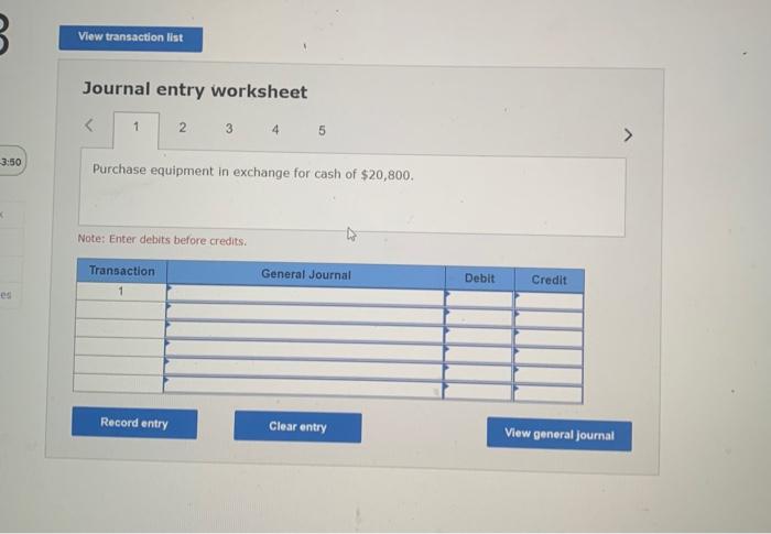 Solved Exercise 2-8 (Algo) Record transactions (LO2-4) | Chegg.com