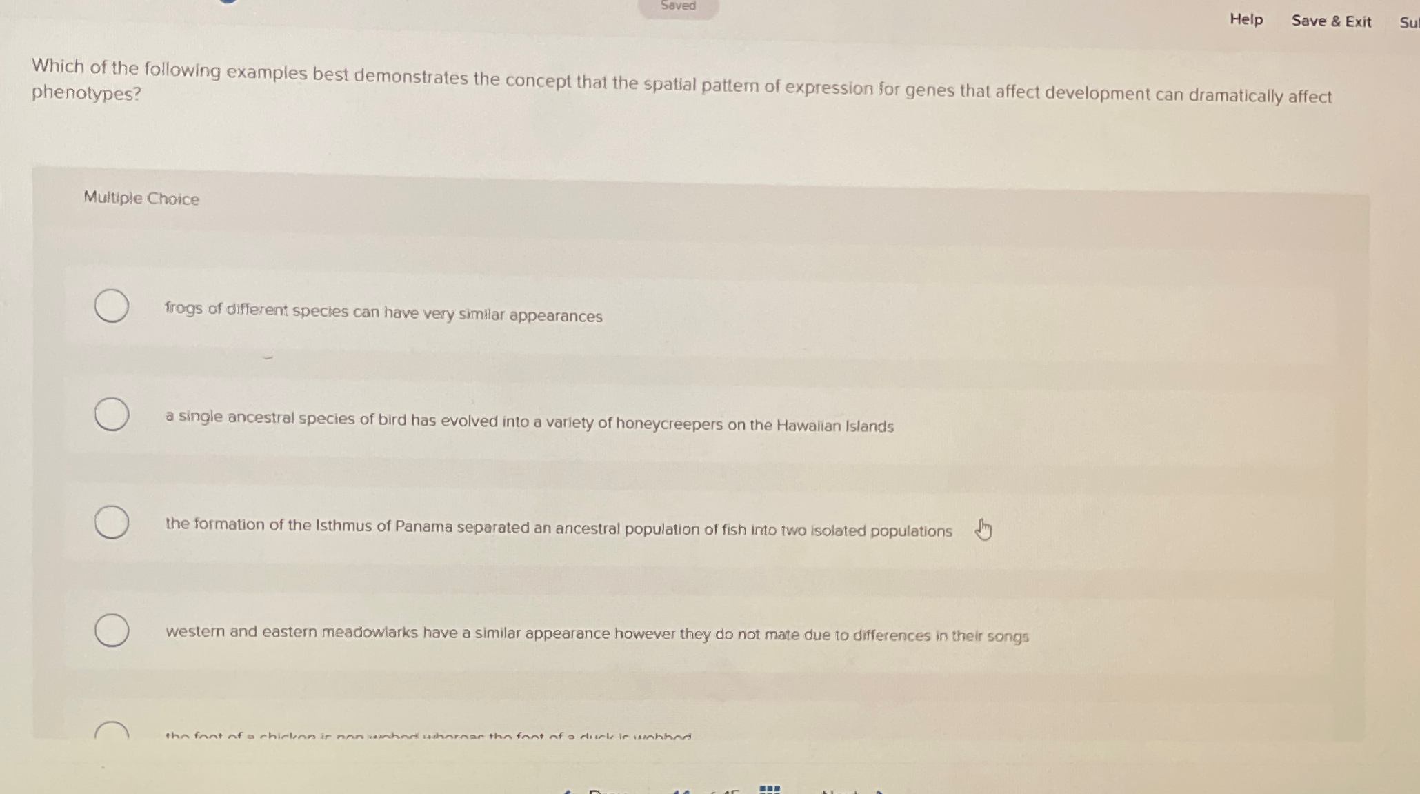Solved SovedHelpSave & ExitWhich of the following examples | Chegg.com