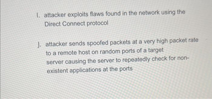 Solved UDP Flood Attack Distributed Reflection | Chegg.com