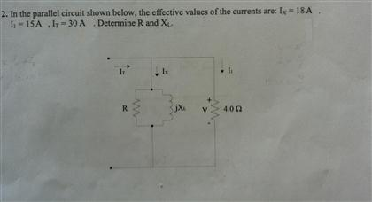 Solved In the parallel circuit shown below, the effective | Chegg.com