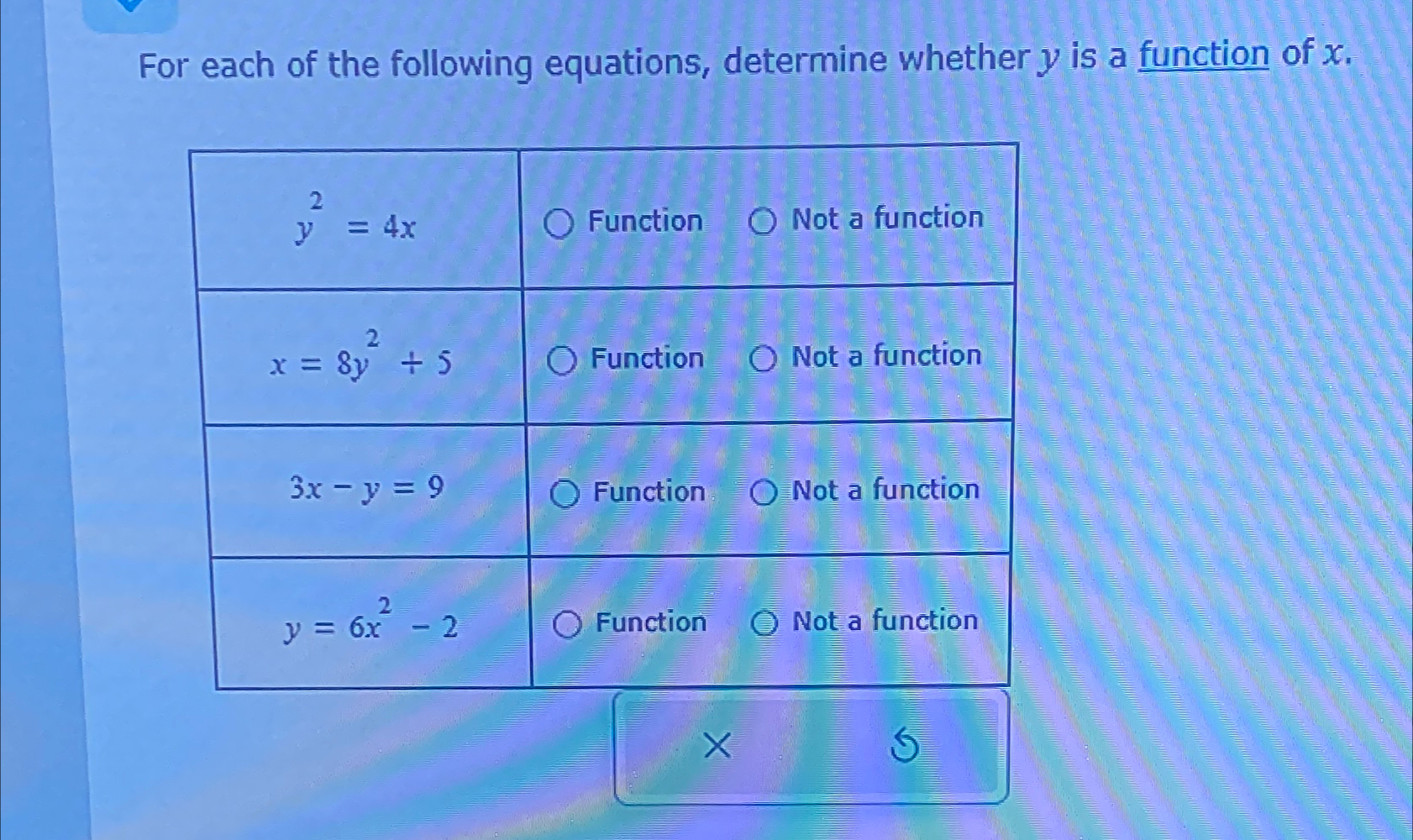 Solved For each of the following equations, determine | Chegg.com