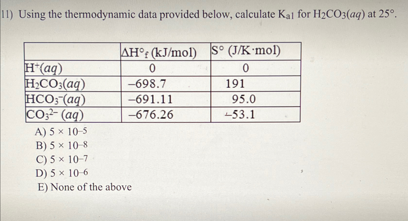 Solved Using the thermodynamic data provided below, | Chegg.com