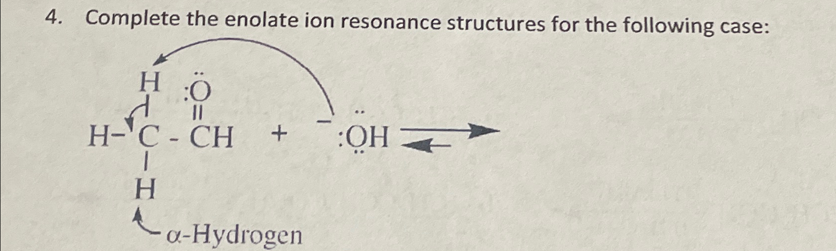 Solved Complete the enolate ion resonance structures for the | Chegg.com