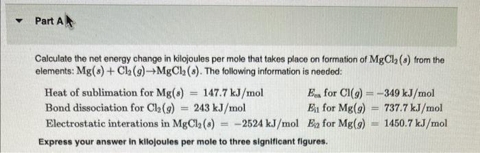 Solved Calculate the net energy change in kilojoules per | Chegg.com