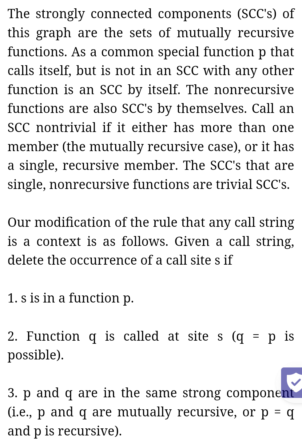 Solved 1. Contexts and Call Strings The context-sensitive | Chegg.com