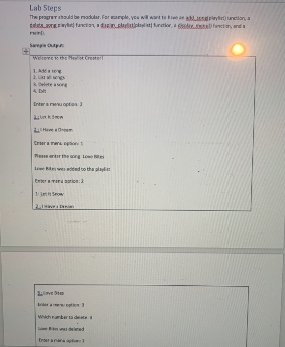 Solved Lab Steps The program should be modular. For example, | Chegg.com