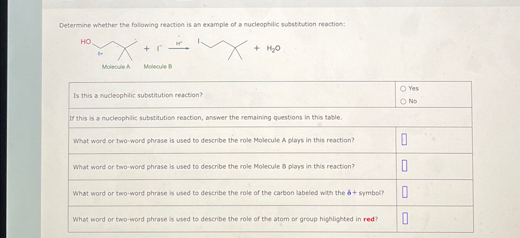 Solved Determine whether the following reaction is an | Chegg.com