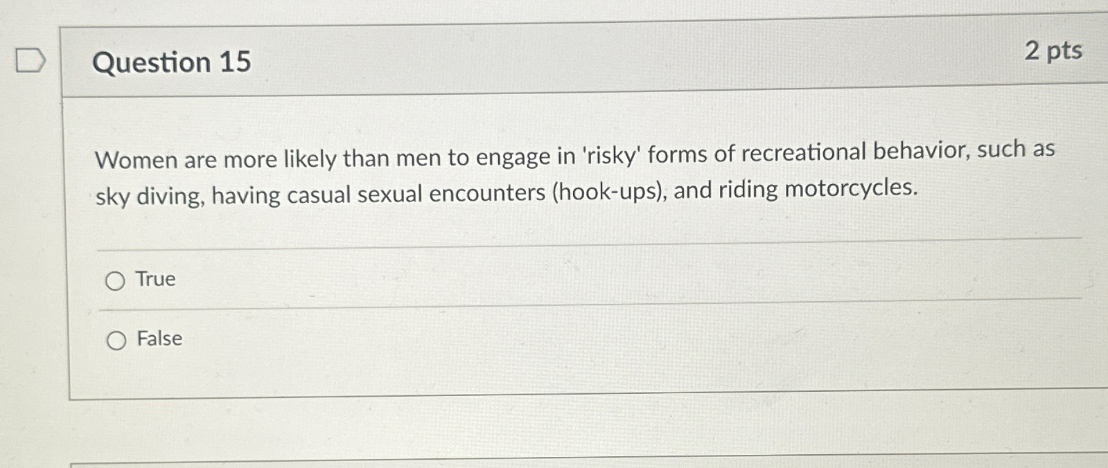 Solved Question 152 ﻿ptsWomen are more likely than men to | Chegg.com