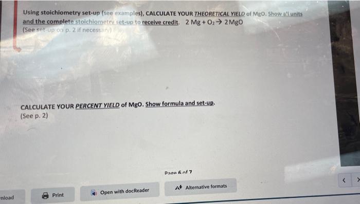 Solved Using stoichiometry set-up (see examples), CALCULATE | Chegg.com