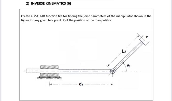 Solved Create A Matlab Function File For Finding The Joint