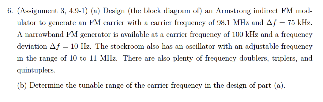 Solved (Assignment 3, 4.9-1) (a) ﻿Design (the block diagram | Chegg.com
