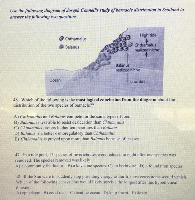 Solved Use the following diagram of Joseph Connell's study | Chegg.com