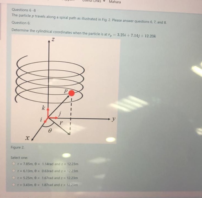 Solved Mahara ions 6 8 The Particle P Travels Along A Chegg