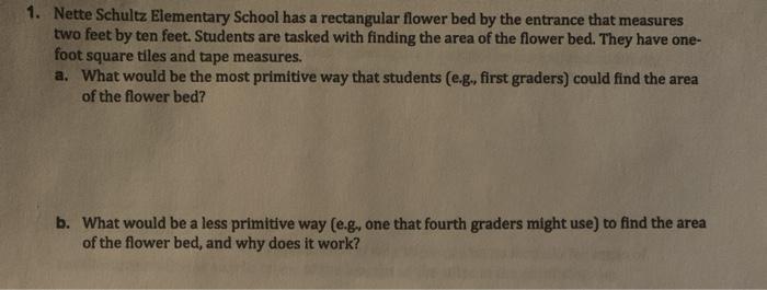 Solved 1. Nette Schultz Elementary School has a rectangular | Chegg.com