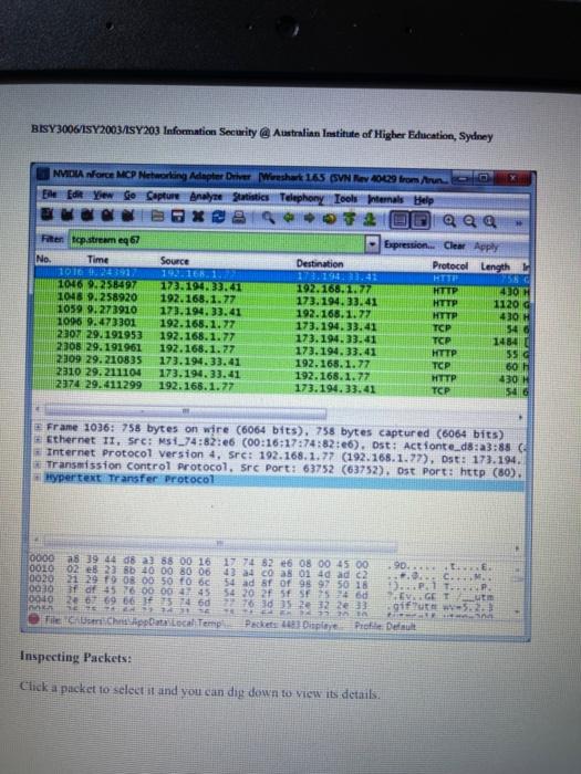 Solved Questions: 1. What is packet sniffer? 2. How to sniff | Chegg.com